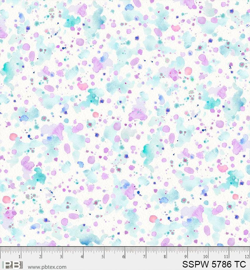 108" Wide Sally's Speckle Paint Splatter Teal Purple – Nebraska Quilt ...