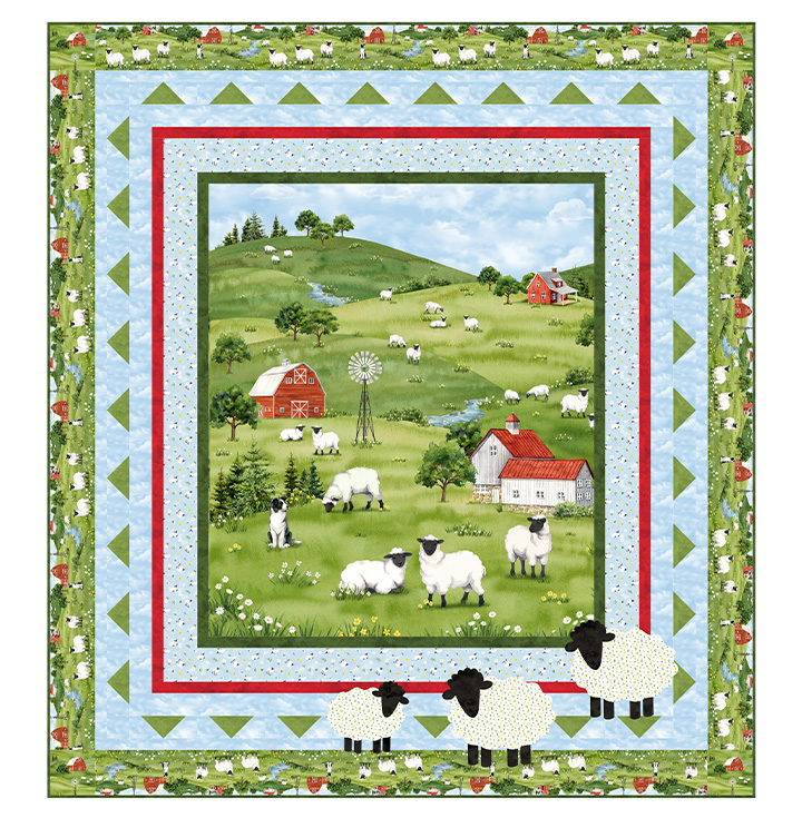 Ewe Can Count Us Out Quilt Kit featuring Counting Sheep