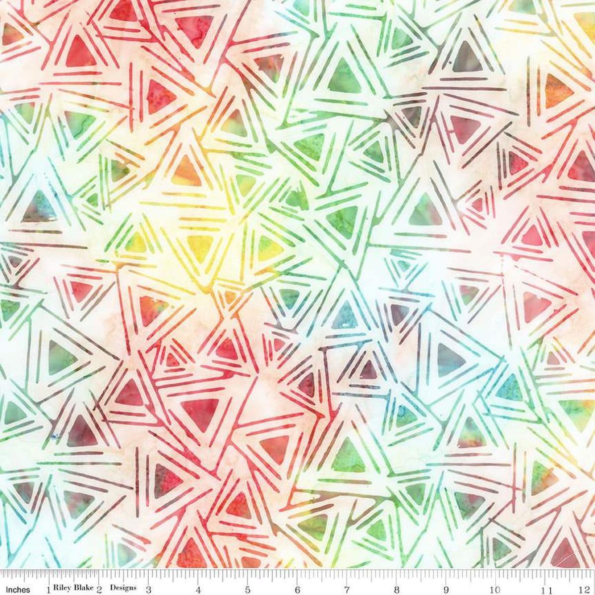 Good Vibrations Triangles Rainbow Sherbet Multi - BT23311-128 - Riley