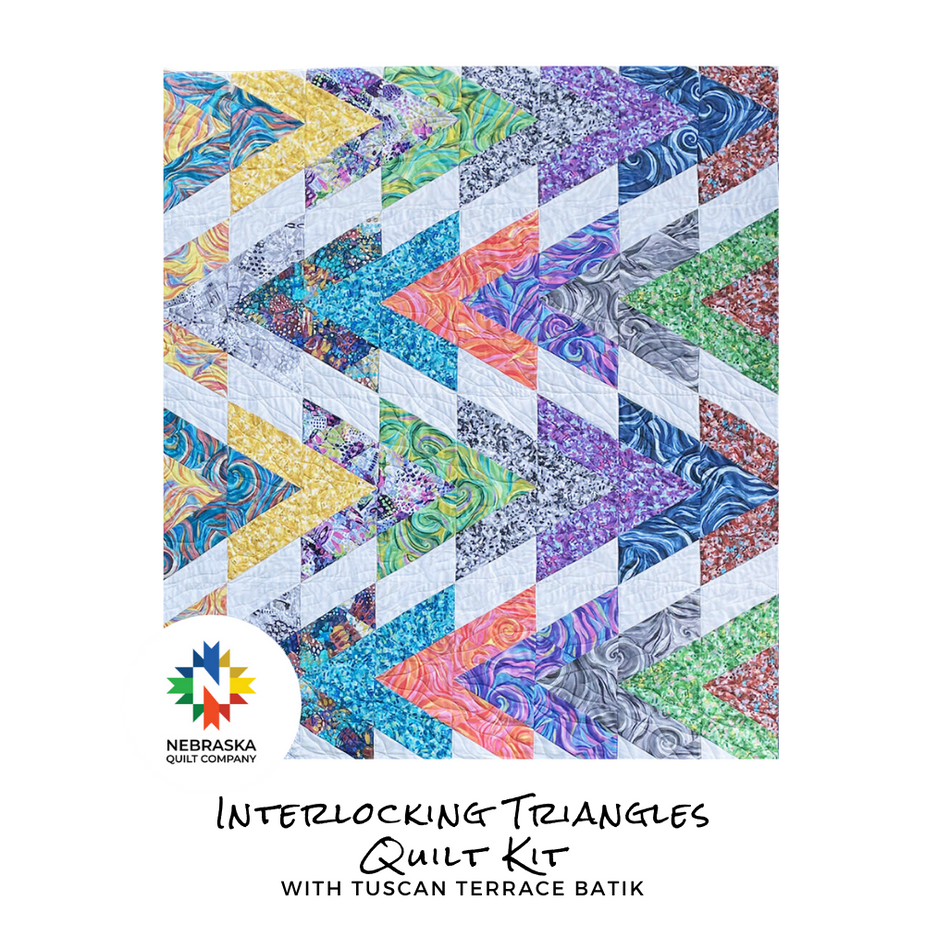 Interlocking Triangles Quilt Kit with Tuscan Terrace – Nebraska Quilt ...