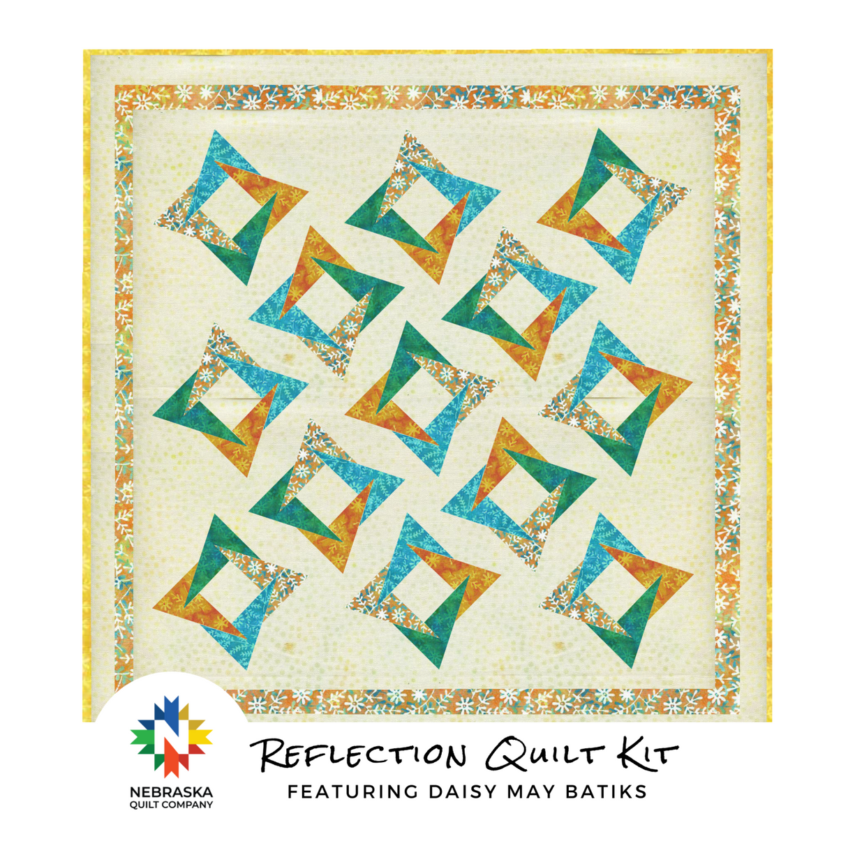Reflection Quilt Kit Featuring Daisy May Batiks
